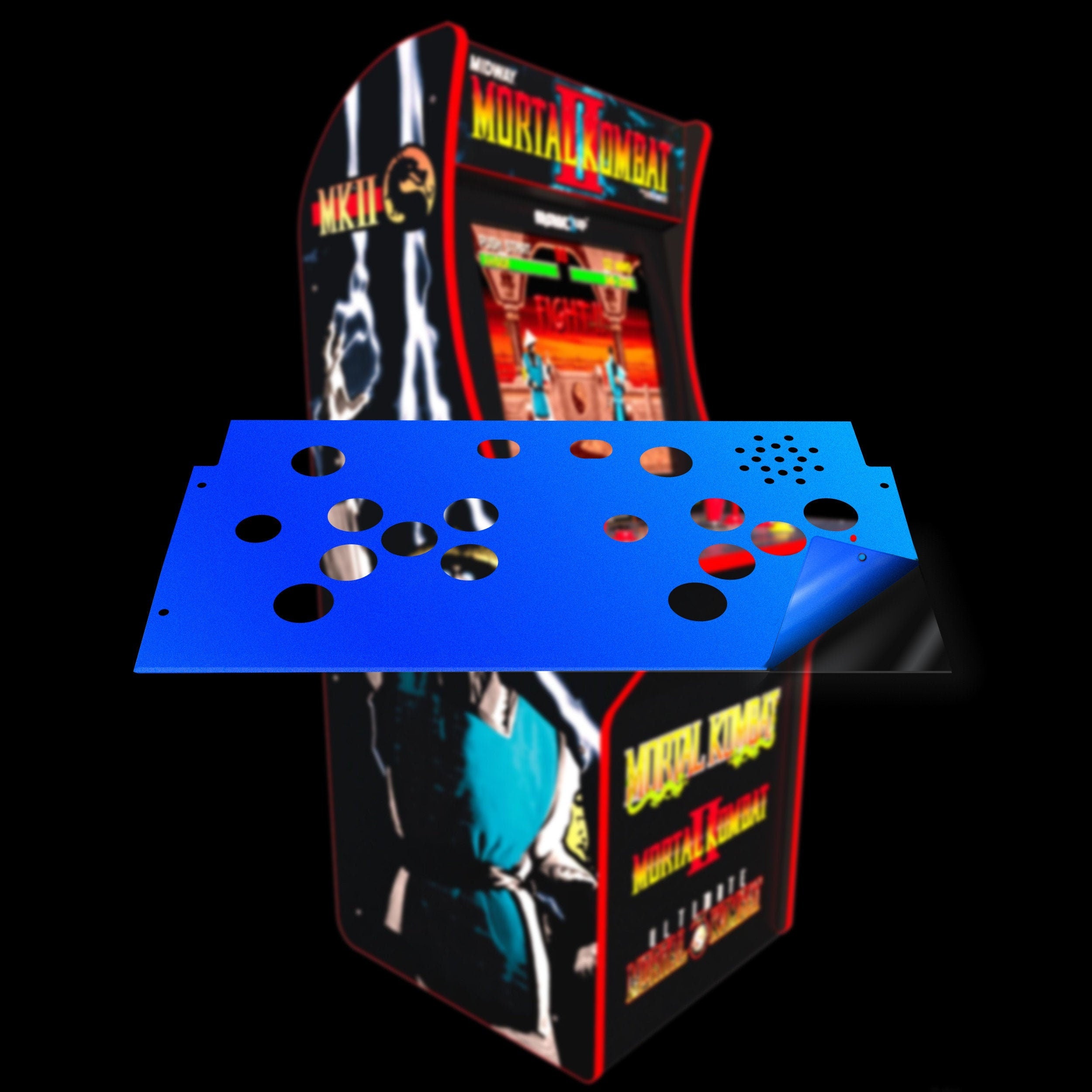 Arcade1up "Mortal Kombat" deck protector overlay - For the Arcade1up o ...