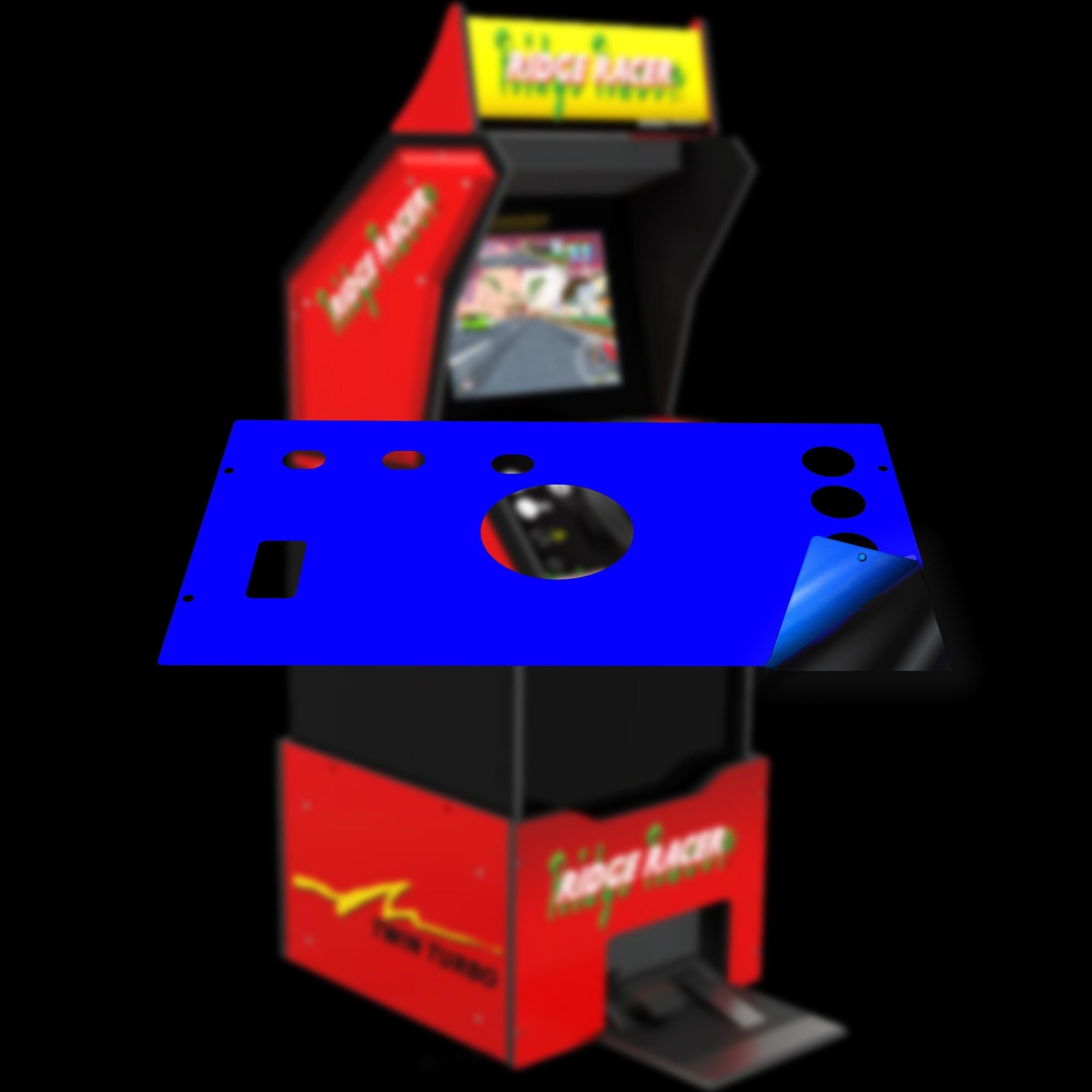 For Arcade1up "ridge racer" custom deck protector overlay - ridge race ...